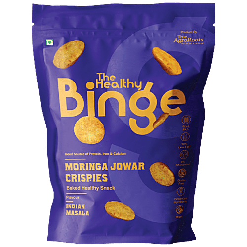 Buy The Healthy Binge Moringa Jowar Crispies - Indian Masala, Baked ...