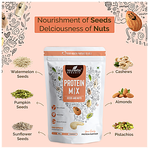 Buy Neuherbs Protein Mix - Seeds & Nuts, Rich In Fiber & Vitamin-E ...