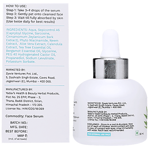 Buy O'ZIVA Phyto Cleanse Face Serum - Anti Acne With Phyto Niacinamide ...
