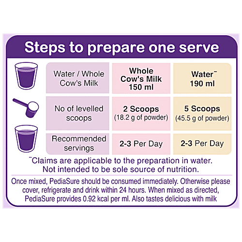 Buy Pediasure Zero Sucrose Added Nutrition Powder - Arginine & Vitamin ...