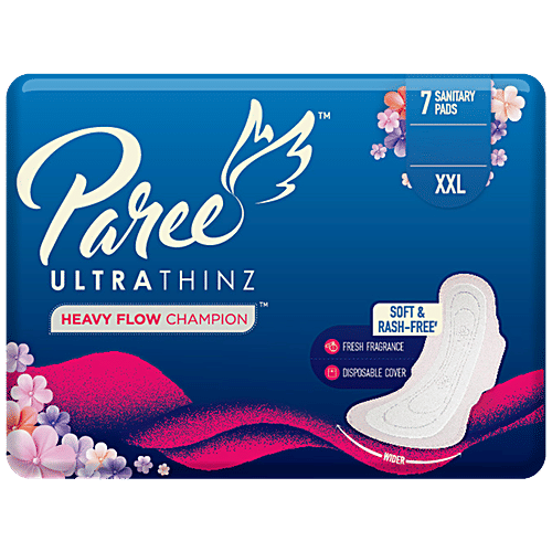 Buy Paree Ultra Thinz Heavy Flow Pad With Disposable Cover - Soft, XXL ...