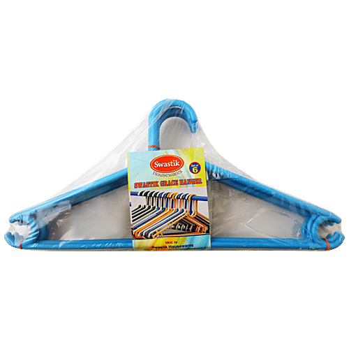 Buy Swastik Housewares Plastic Grace Hangers - Sturdy, Easy To Hang ...