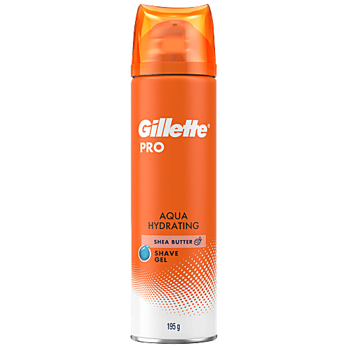 Buy Gillette Pro Aqua Hydrating Shave Gel - Shea Butter, Soothes ...