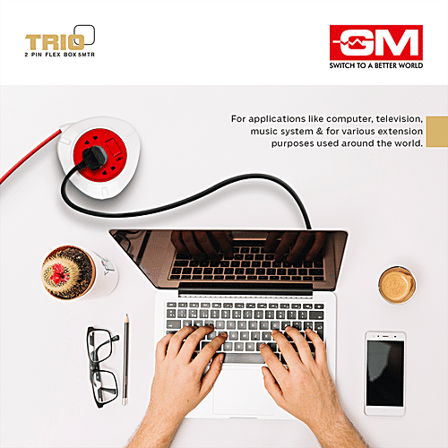 Buy GM Trio 2 Pin Flex Box With Indicator & International Socket 3041 ...