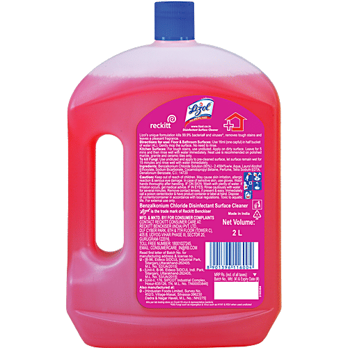 Buy Lizol Disinfectant Surface & Floor Cleaner Liquid, Floral Online at ...