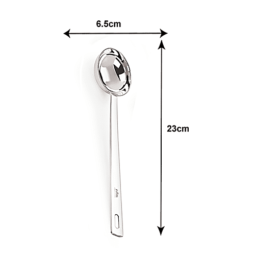 Buy Petals Stainless Steel Cooking/Serving/Spoon - Soup/Dal/Sambar ...