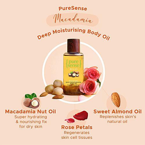 Buy PureSense Macadamia Deep Moisturising Body Oil - Hydrates Skin ...