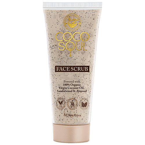 Buy Coco Soul Face Scrub - With Virgin Coconut Oil, Sandalwood & Almond ...