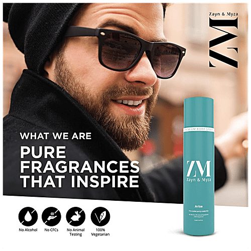 Buy ZM Zayn & Myza Arise No Alcohol Body Spray - For Men, Long Lasting ...
