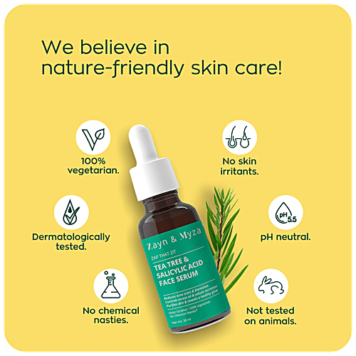 Buy ZM Zayn & Myza Tea Tree & Salicylic Acid Face Serum - Reduces Acne Scars & Blemishes ...