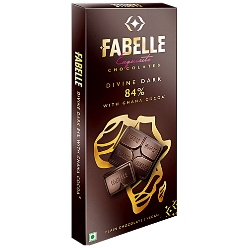 Fabelle Divine Dark 84% With Ghana Cocoa - Dark Chocolate Luxury Bar ...