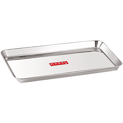 Buy Hazel Stainless Steel Serving Tray - Rectangle, Dining Table ...