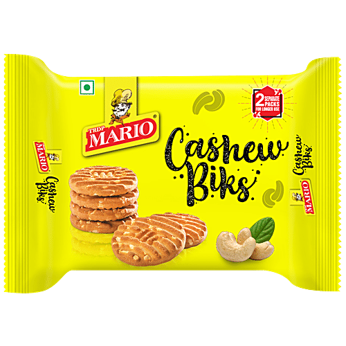 Buy MARIO Cashew Biks Cookies - Oven Fresh, Perfect With Tea/Coffee ...
