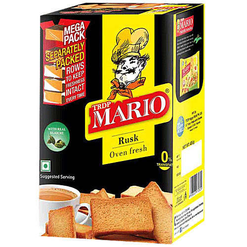 Buy MARIO Rusk - Oven Fresh, No Transfat, Crunchy Teatime Snack Online ...