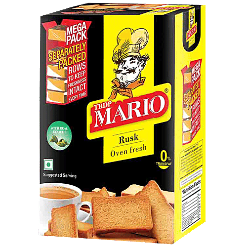 Buy MARIO Rusk - Oven Fresh, No Transfat, Crunchy Teatime Snack Online ...