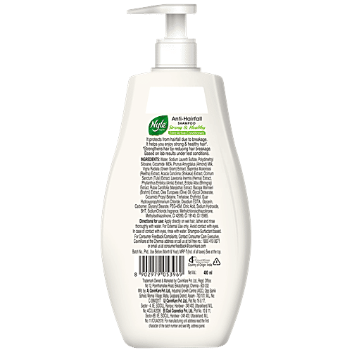 Buy Nyle Strong & Healthy Anti-Hair Fall Shampoo - With Almonds, Green ...