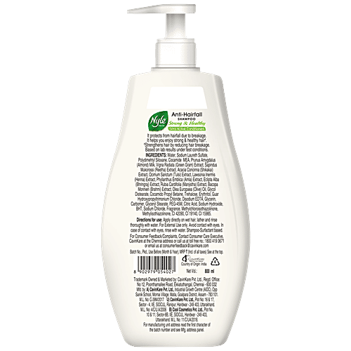 Buy Nyle Strong & Healthy Anti-Hair Fall Shampoo - With Almonds, Green ...