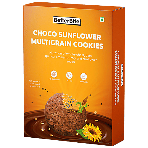 Buy BETTER BITE Choco Sunflower Multigrain Cookies - Whole Wheat & Oats ...