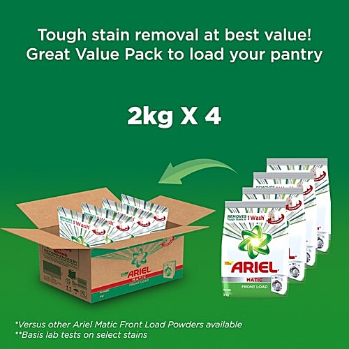 Buy Ariel Matic Front Load Detergent Powder - Removes Tough Stains ...