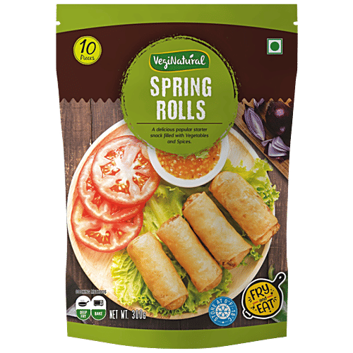Buy VEGINATURAL Veggie Spring Rolls - Mix Vegetables Filling, Frozen ...