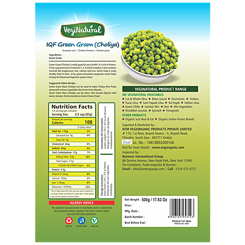 Buy VEGINATURAL Green Gram/ Choliya - Natural, Ready To Use, Vitamin A ...