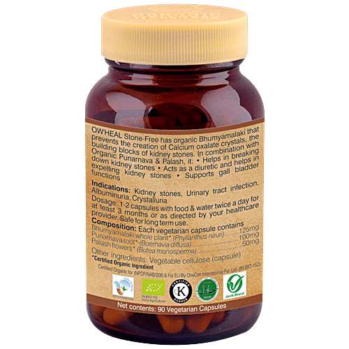 Buy Organic Wellness Ow' Heal Stone-Free Capsules - Health Supplement ...