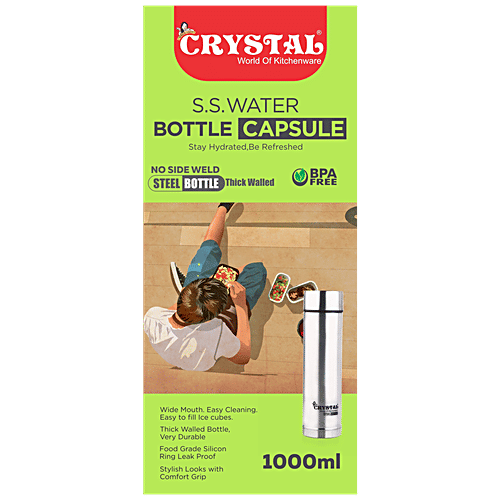 Buy Crystal Crystal SS Capsule Water Bottle Online at Best Price of Rs ...