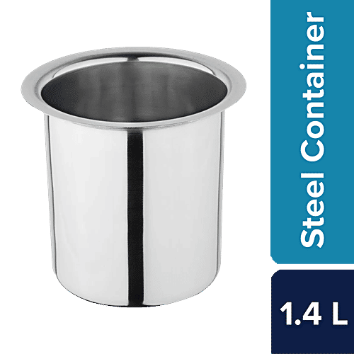 Buy Omega Steel Container/ Gunj / Pot - 12, Durable, For Cooking ...