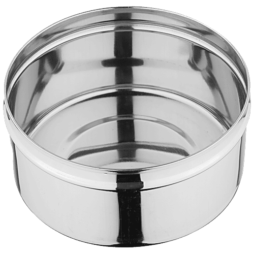 Buy Omega Stainless Steel Dabba Set - Plain, With Transparent glass Lid ...