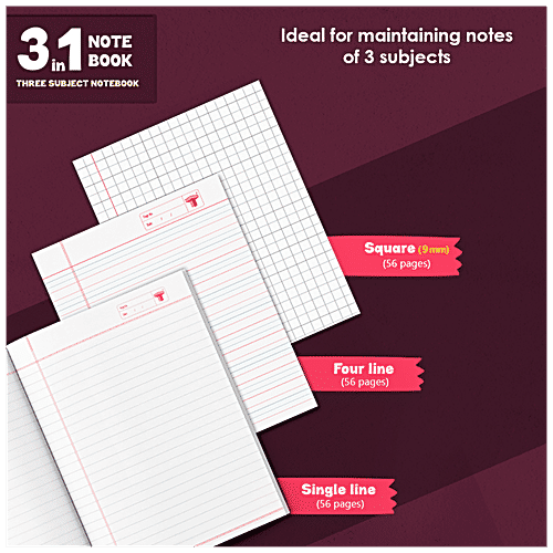 Buy Target Publications 3 In 1 Notebook - Maths Square 9 MM, Single ...