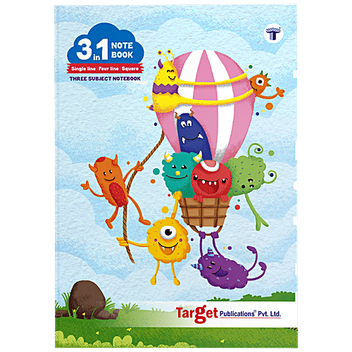 Buy Target Publications 3 Subject Notebook - Single & Four Line, Soft ...