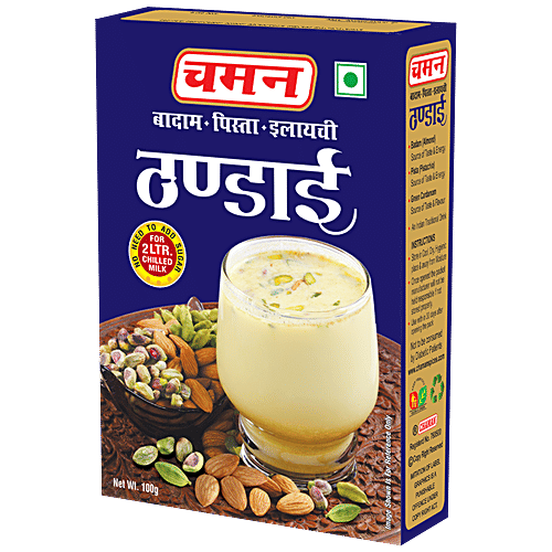 Buy CHAMAN Thandai Beverage Mix - Badam, Pista & Elaichi, No Artificial ...
