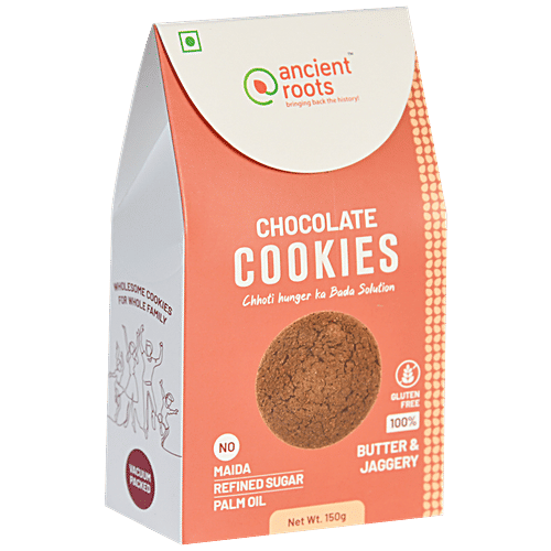 Buy Ancient Roots Chocolate Cookies - Butter & Jaggery, Wholesome, No ...