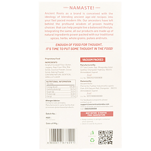 Buy Ancient Roots Chocolate Cookies - Butter & Jaggery, Wholesome, No ...