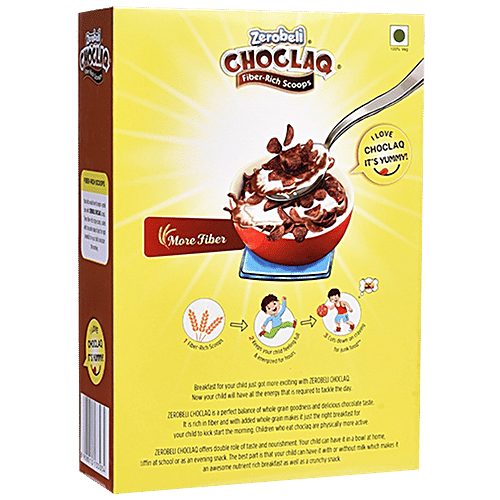 Buy Zerobeli Choclaq Choco Flakes - Fiber-Rich Scoops, Real Chocolaty Taste Online at Best Price ...