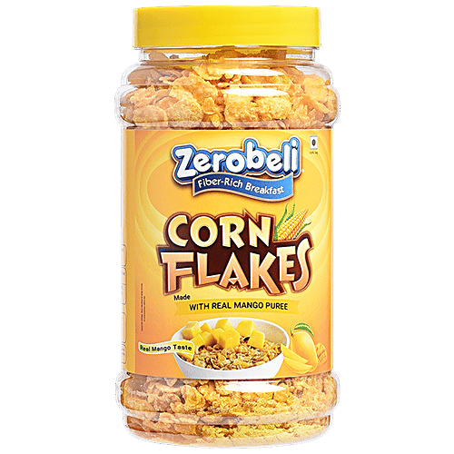 Buy Zerobeli Corn Flakes - With Real Mango Puree, Fibre-Rich Breakfast ...