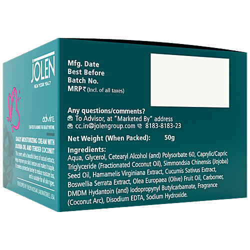 Buy Jolen New York Daily Moisturizing Cream With Jojoba Oil & Tender ...