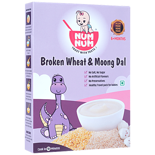 Buy NUM NUM Broken Wheat & Moong Dal - Provides Energy, For Babies ...