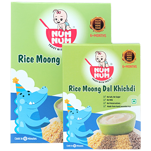 Buy NUM NUM Rice Moong Dal Khichdi - Provides Energy, For Babies Above ...