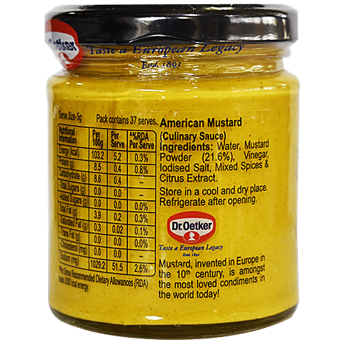 Buy DR.OETKER American Mustard - Pungent, Rich, Creamy Flavour Online ...