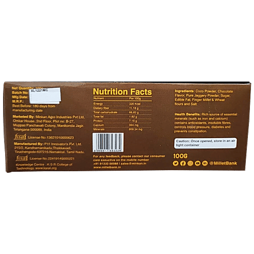 Buy Millet Bank Ragi Chocolate Cookies - Rich In Calcium & Iron ...