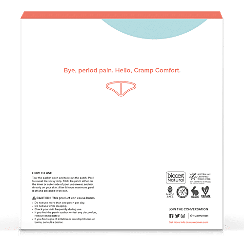 Buy Nua Period Pain Relief Heat Patch, Online at Best Price of Rs 339 ...