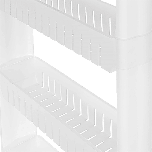 Buy Floraware 4 Layer Storage Organizer Plastic Rack/Shelf With Wheels ...