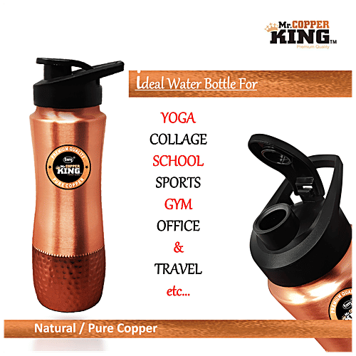Buy Mr. Copper King Copper Sipper Bottle - No 108, Wide Mouth Easy To ...