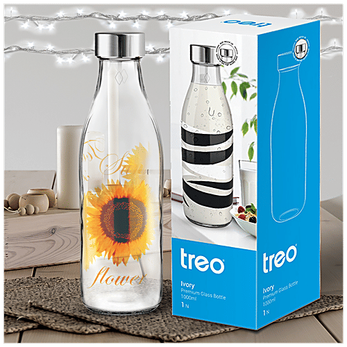Buy Treo Treo by Ivory Premium Glass Printed Bottle - Orange Online at ...