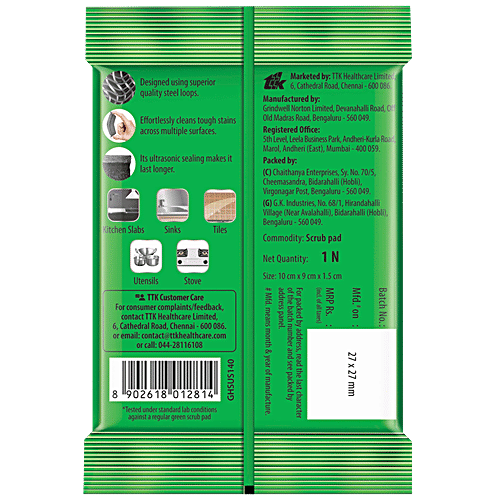 Buy Good Home Ultra Scrubber - Sponge N Steel, Extra Strong, Cleans ...