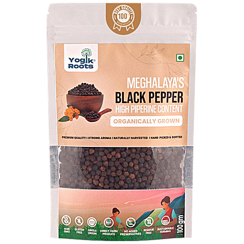 Buy Yogik Roots Meghalaya's Black Pepper - High Peperine Content ...