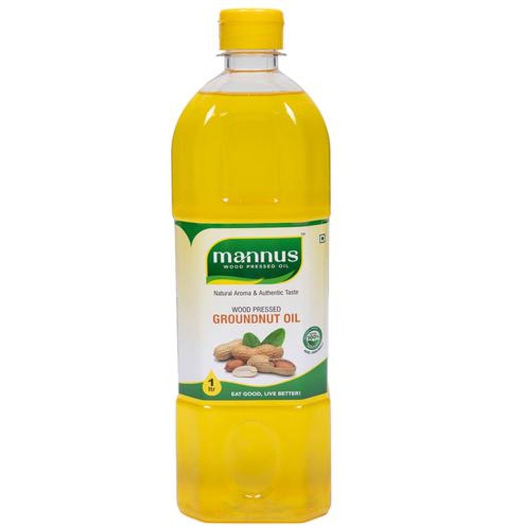 Buy Mannus Wood Pressed Groundnut Oil - Natural Aroma & Authentic Taste ...