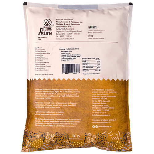 Buy Pure & Sure Organic Multigrain Flour - Nutrient Rich Online at Best ...