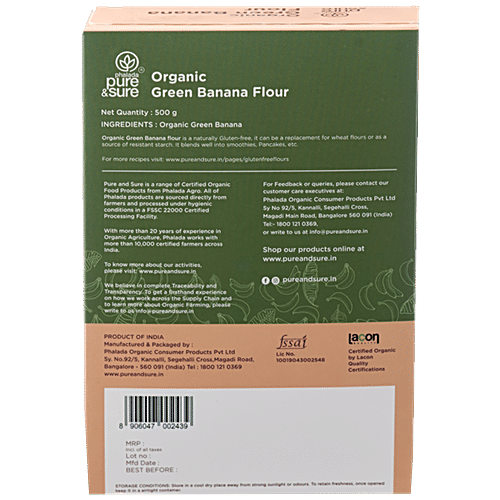 Buy Pure & Sure Organic Green Banana Flour - Gluten Free, Healthy ...